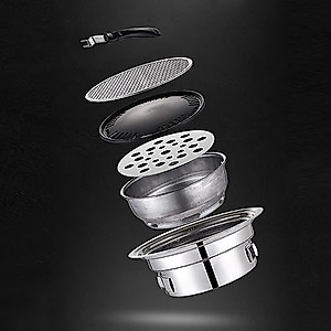 FOUNCY Barbecue Grill, Thick Outdoor BBQ Grill, Lightweight Portable Charcoal Grill, Strong Toughness Tailgating Grill, Compact Grill for School, Barbecue, Picnic, Wedding, Camping