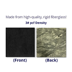 Soundsulate Sound Absorbing Acoustical Drop Ceiling Tiles, Black, 24" x 48" x 1"