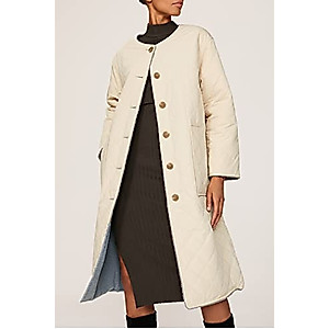 Derek Lam Collective RTR Design Collective Oversized Reversible Shearling Coat, Blue, X-Large