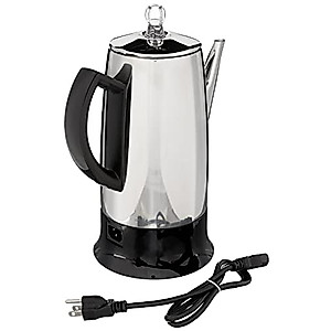 Cuisinart PRC-12FR Classic Stainless Percolator, Stainless Steel (Renewed),12 cups