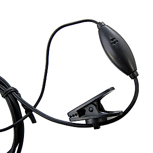 HQRP 2-Pin External Ear Loop Headset w/PTT Microphone Compatible with Motorola RDV-5100, RDV-2020, RDU-2020, RDU-2080D, RDU-4100, RDU-4160D, RDV-2080D, RDV-5100 Sun Meter