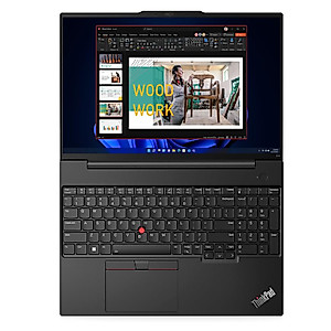 Lenovo ThinkPad E16 Gen 1 Business Laptop, 16 WUXGA (1920 x 1200) Non-Touch, AMD Ryzen 5 7530U, 24GB RAM, 512GB SSD, Fingerprint Reader, Webcam, Windows 11 Pro, XPI Bundle