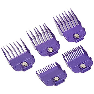 Andis Nano-silver Magnetic Attachment 5 Combs, Small Sizes, 6", 8", 4", 3/8", 2"