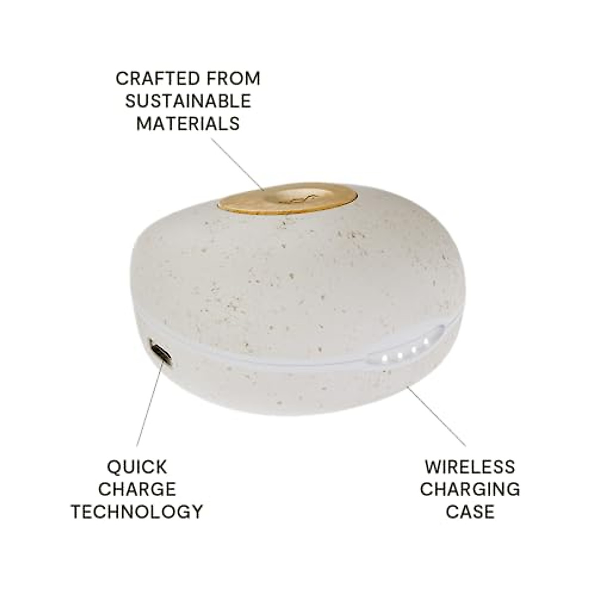 House of Marley Champion 2: True Wireless Earbuds with Microphone, Bluetooth Connectivity, 35 Hours Total Playtime, and Sustainable Materials, Cream