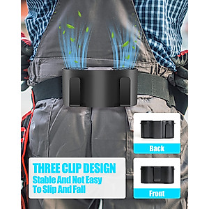 Lvkakmox 2024 Upgraded Waist Fan - 3 In 1 Portable Waist Clip Fan & Belt Shirt Fans, 4 Speeds With Lanyard, for Outdoor Works, Farm, Hiking, Camping, Travel