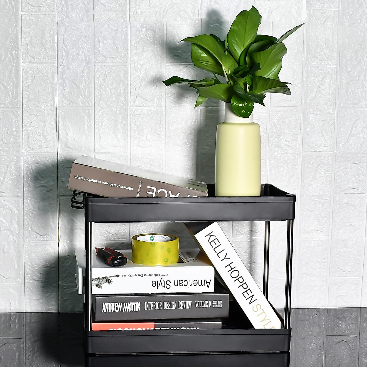 Multi-purpose Under Sink Organizer, Under Kitchen Sink Organizers and Storage Multi-purpose Under Bathroom Storage Basket, 2 Tier Cabinet Shelf Organizer for Bathroom Kitchen