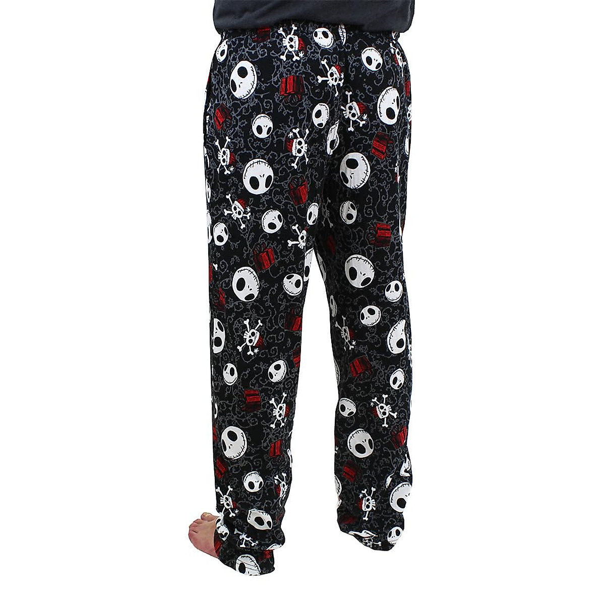 Disney Nightmare Before Christmas Jack Skellington Mens Holiday Lounge Pajama Pant (Large, Black)