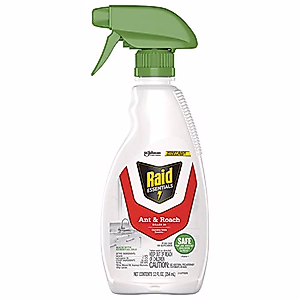 Raid Essentials Ant & Roach Killer Spray Bottle, Child & Pet Safe, Kills Insects Quickly, for Indoor Use, 12 oz