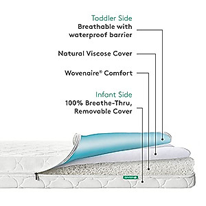 Newton Baby Crib Mattress - Waterproof Infant & Toddler Mattress, Baby Bed Mattress for Crib, Dual-Layer, Safe, Breathable & Washable Crib Mattress from Cover to Core, Deluxe 5.5 Inch-Cushion, White