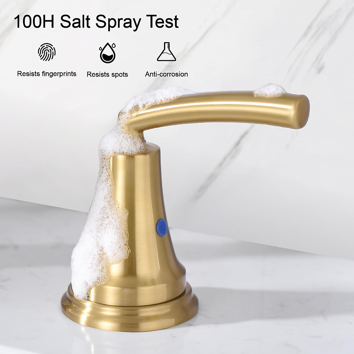 RKF Faucet- Replacement Lever Handles with Valve Faucet Accessory Faucet Parts Faucet Kit Brushed Gold B023