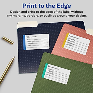 Avery Durable Removable Rectangle Labels with Sure Feed Technology, 2" x 3.5", Matte White Film, Water-Resistant, Print-to-The-Edge, Laser/Pigment-Based Inkjet Printable, 120 Removable Labels Total