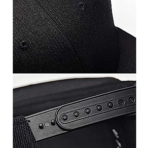 Snapback Hats for Men Baseball Cap Adjustable Flat Bill Trucker Dad Gift Skull Hat Skeleton Hand Snap Backpack Skateboard Hats for Boys Teen Black