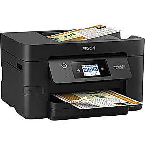 Epson Workforce Pro WF-3820 Wireless All-in-One Color Inkjet Printer, Black - Print Scan Copy Fax - 4800 x 2400 dpi, 21 ppm, 8.5 x 14, 35-Sheet ADF, Auto 2-Sided Printing, WiFi Direct, USB, Ethernet