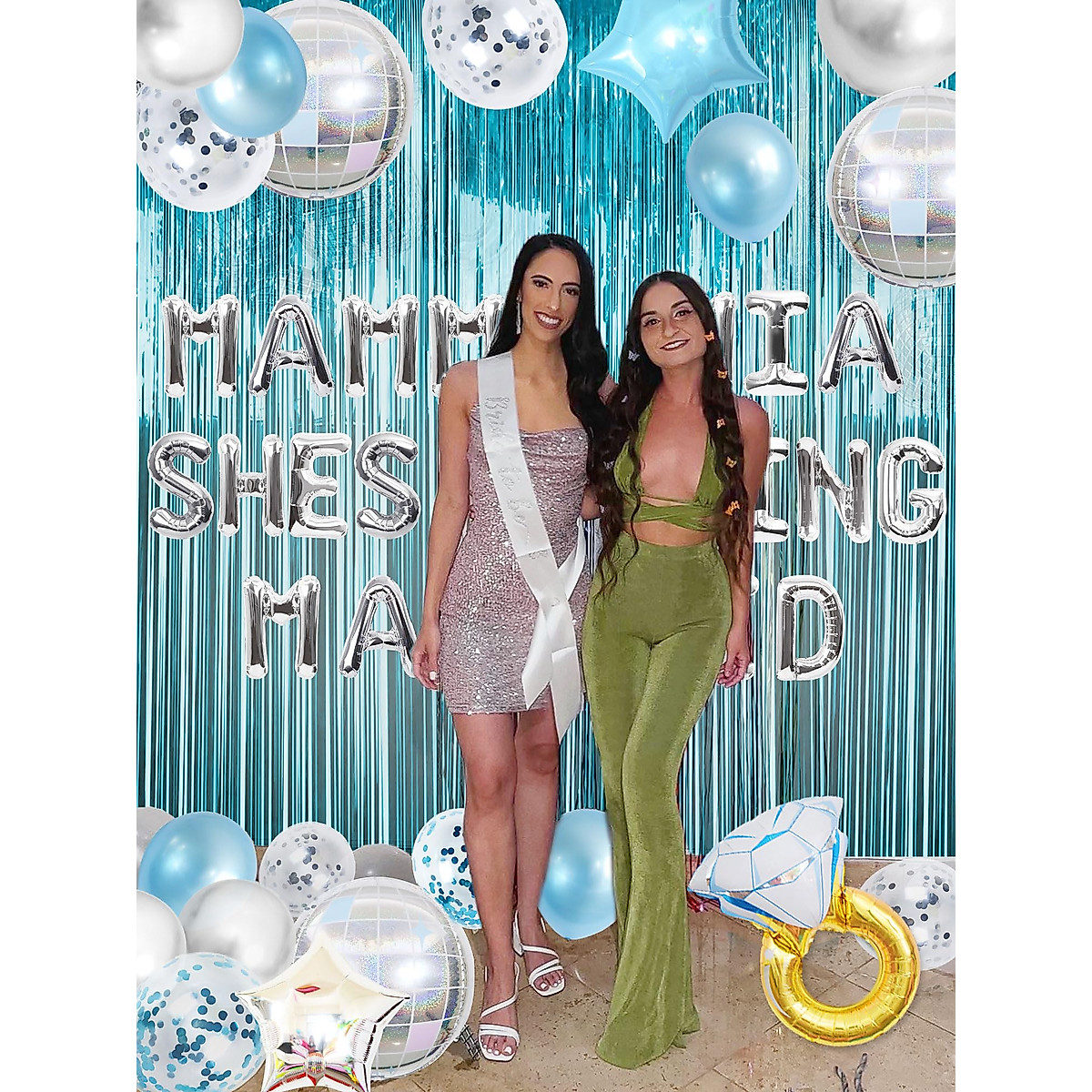 JeVenis Mamma Mia Shes Getting Married Bachelorette Decoration Last Disco Party Supplies Mamma Mia Bachelorette Decoration 70s Bachelorette Decoration