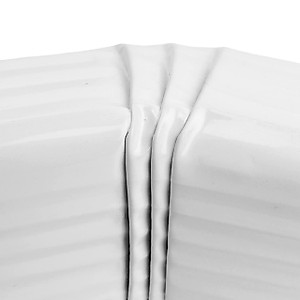 Gutter Downspout OFFSET White (Gloss) Aluminum gutter downspout elbow extensions. (2X3 A-Style)