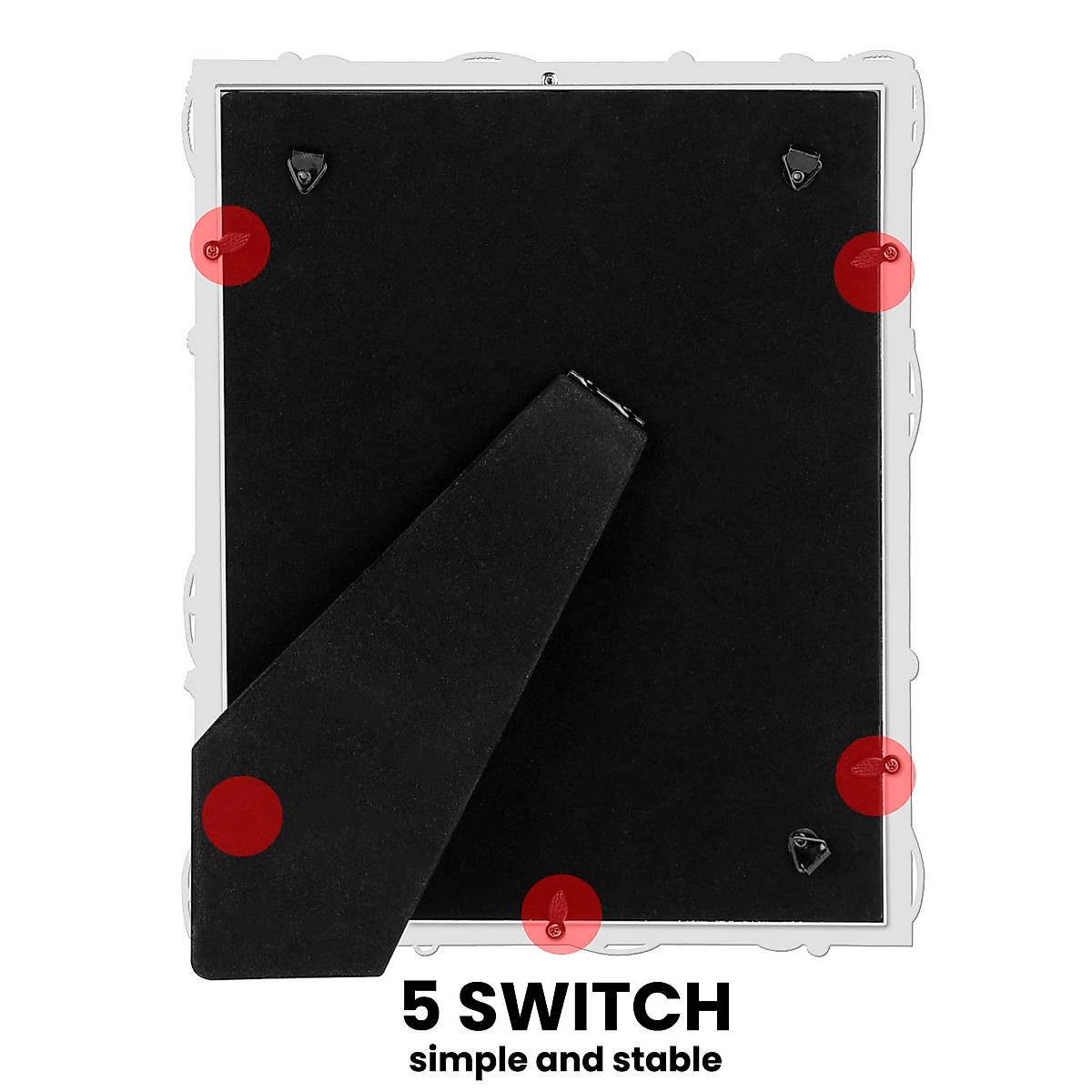 LARAINE Picture Photo Frame 8x10 Metal 2023 Christmas High Definition Glass Display Pictures for Tabletop Home Decorative Holiday Gift (Red,8x10)