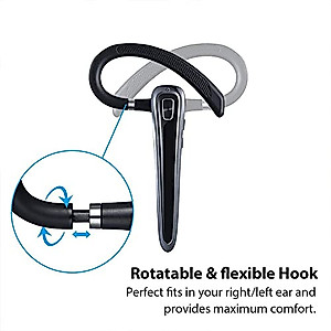 GPEESTRAC Bluetooth Headset,Bluetooth V5.0 Earpiece with Noise Cancelling Mic and 15 Hours Playtime,in-Ear Hands-Free Calls Wireless Headset for Business/Workout/Driving