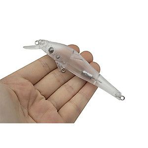 10PCS Unpainted topwater Minnow Fishing Lure 10.1cm 9g Crankbait Artificial Hard Bait Carp Pike Bass Wobblers Deep Diving Fishing jerkbait 8201 Free Eye