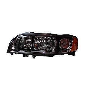 HEADLIGHTSDEPOT Left Driver Side Halogen Headlight Compatible With Volvo S60 2005-2009 CAPA Certified