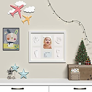 Baby Handprint Footprint Makers Keepsake Kit - Personalized Clay Baby Hand and Foot Print Keepsake Baby Gift for Newborn, Boy, Girl - Baby Photo Farm Print Kit, Baby Registry Keepsake Gift