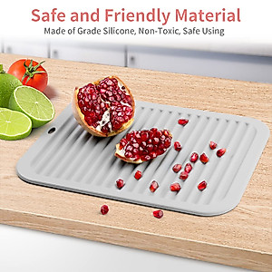 Large Silicone Heat Resistant Mat, Hot Tools Straightener Mat, Professional Heat Mat for Curling Iron, Flat Iron and Hair Styling Tools, Silicone Mat for Hair Tools, with Sticky Fastener (Black)