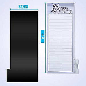 Notepad with Pen Holder, 5 Pack Full Magnetic Back Large Notepads for Grocery List, Shopping List, To-Do List, Reminders, Recipes, Memo Notepad with Animal Designs | 100 gsm Thick Paper 50 Sheets