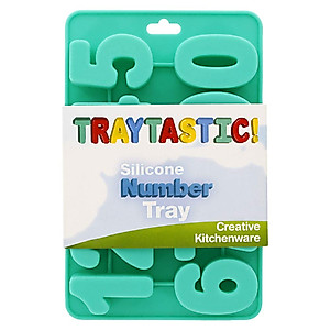 Traytastic! Silicone Number Mold 0-9 Tray - Large 1.75" Tall Numbers - Crafting, Baking, Molding, Melting