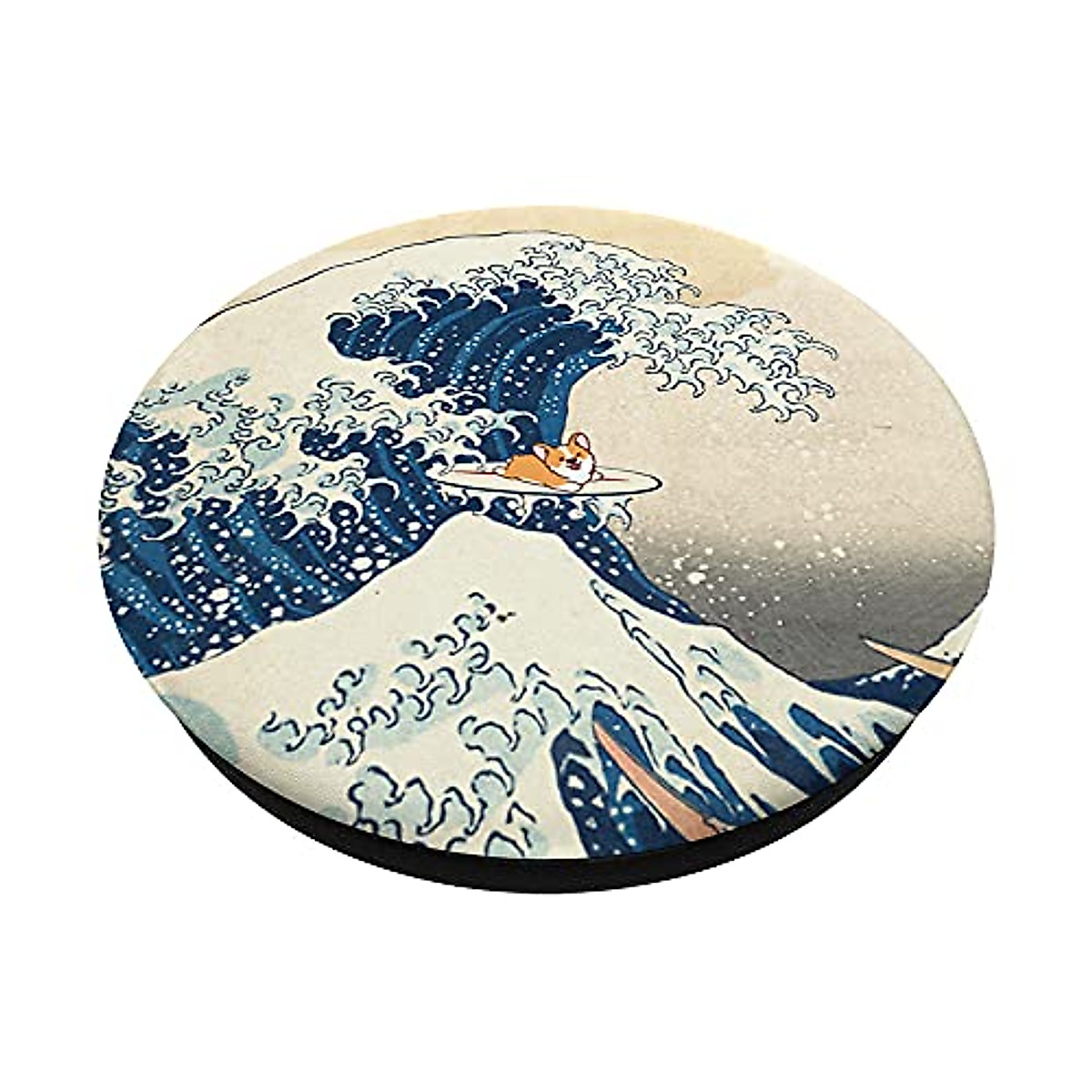 Wave Corgi Surfing Dog PopSockets Swappable PopGrip