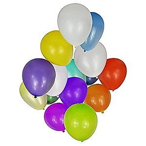 Set of 100 Black Duck Brand Balloons – 12 Inch Latex/Rubber– Assorted Colors Red-Blue-Green-Purple-Orange-Yellow-White Balloons