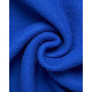 Quad Seven Boys Sweatsuit Set - 2 Piece Active Fleece Hoodie Sweatshirt and Jogger Sweatpants - Youth Clothing for Boys, 8-18, Size 10-12, Royal/Black