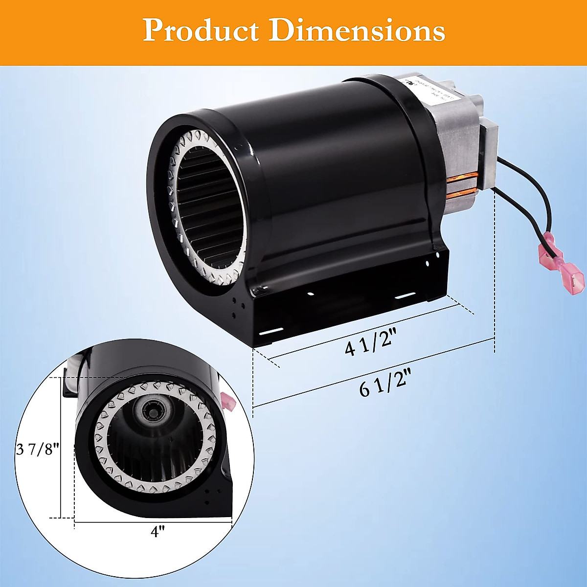 Criditpid Wood Stove Front Blower Motor for Avalon 99000137, Olympic & Rainier, Front Blower Fan for Lopi 99000123, Freedom, Answer & Revere. (Left + Right)