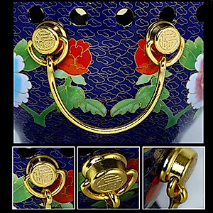 JYSWDZ Round Chafing Dishes, Vintage Hot Pot & Shabu, with Brass Inner Pot and Water Tray, Chinese Cooker Traditional Stew Pot Soup Pot for Cook Cooking