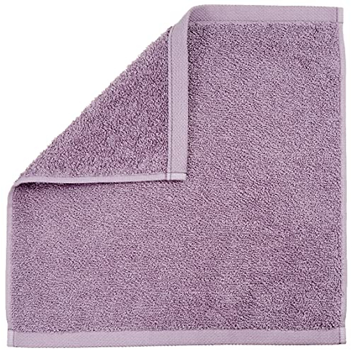 Amazon Basics Fast Drying, Extra Absorbent, Terry Cotton Washcloth, Pack of 24, Petal Pink, Lavender, White, 12" x 12"