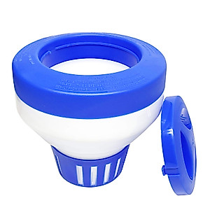 Large Pool Chlorine Floater for Chlorine Tablets 3 Inch with Thick Plastic, Adjustable Flow Vents Chlorine Dispenser