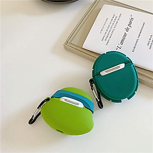 Rertnocnf Compatible with Earbuds Case Airpods 1 & 2, 3D Vivid Distinctive Turtle Shell Design Kids Girls Women Cute Animal Wireless Earphone Soft Silicone Shockproof Protector Hook