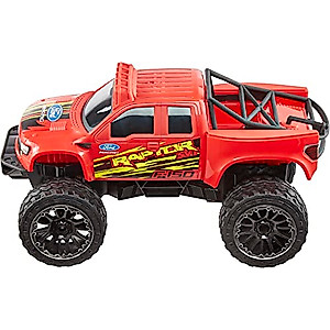 Hot Wheels RC Red Ford F-150, Full-Function Remote-Control Toy Truck, Large Wheels & High-Performance Engine, 2.4 Ghz with Range of 65Ft