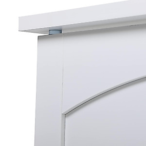 ANNECOSK Folding Sewing Machine Table with Storage, Lockable Rolling Wheels, Adjustable Height, Sewing Desk for Small Spaces, White