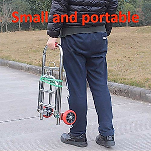 Stainless Steel Folding Trolly Bags for Shopping with Anti Puncture Bearing Wheel and 60 kg Capacity,Silver Shopping Trolley Wheels for Supermarket Shopping(Style #5)(Style #1)