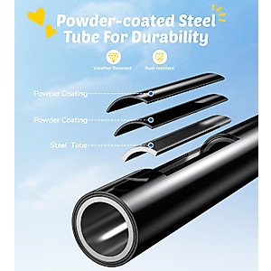 Trekassy Saucer Swing with Frame for Kids Outdoor, 440lbs Swing Set with Heavy Duty Metal Swing Stand for Backyard, Outdoor Kids Play Equipment