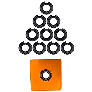 Generic (10 Sets) 1/2"" Impact Wrench Retaining Rings Clip with O-Ring, Compatible with Milwaukee Electric/Pneumatic Type Impact Wrench, Retainer Ring Anvil Install Tool Included, Red