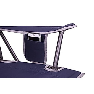 ARROWHEAD OUTDOOR Portable Folding Double Duo Camping Chair Loveseat w/ 2 Cup & Wine Glass Holder & GCI Outdoor Comfort Pro Rocker Collapsible Rocking Chair & Outdoor Camping Chair, Indigo