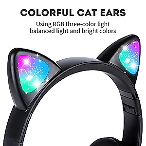 ONXE Kids Bluetooth Headphones, Over Ear Wireless Headsets with Microphone for Boys Girls Teens up to 10 Hours Playtime, with HD Stereo Sound, for iPad, Cellphone, Tablet, PC (Black)
