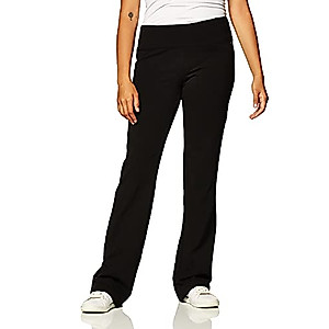 Jockey Women's Activewear Cotton Stretch Bootleg Pant, Black, XL