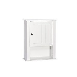 RiverRidge, White Ashland Single Door Wall Mount Cabinet with Shelves