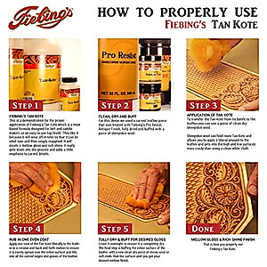 Fiebing's Tan-Kote (4oz) - Resin Based, Easy-to-Use Top Finish Creates a Mellow Gloss and Rich Shine