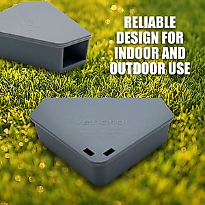 Venditor 6 Pack Mouse Bait Station with 6 Keys Child and Pet Safe Rodent Bait Stations with Free User Manual and 2 Bonus Ant Poison Stations; No Bait