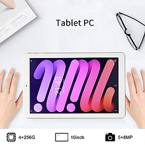 10 Inch Tablet for Android11, WiFi 3G Networks Phone Call, Dual SIM Card Dual Camera, 4G RAM 256G ROM, Octa Core Processor, 6000mAh Battery, for Kids