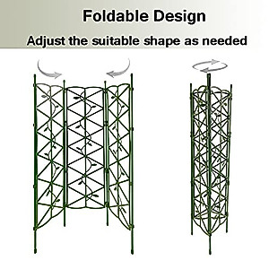 NOIRDA Garden Trellis for Climbing Plants, 90cm 120cm 150cm Outdoor Fence Climbing Frame with PE Grid, Rustproof Plant Support for Rose Ivy Vines Vegetable Flower, Green (Size : 90x30cm(35.4x11.8in))