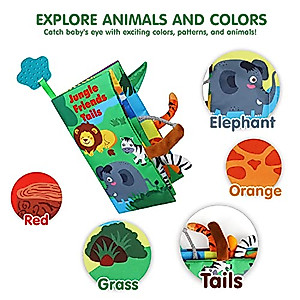 TOY Life Soft Baby Book 0-3-6-12 Months Baby Montessori Toys for 1 Year Old Touch and Feel Crinkle Cloth Books for Babies Newborn Infant Sensory Book Baby Crinkle Chew Toys Newborn Gift Set for Boy