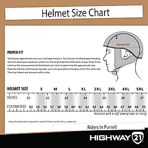HIGHWAY 21 9-Millimeter German Beanie Helmet, Half Shell Motorcycle Gear, Black Safety Head Cover, Dual D-Ring Chinstrap